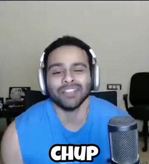 chup shut up arpit bala indian youtuber meme gif – Trending GIF on GifVif