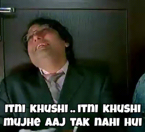 itni khushi mujhe aaj tak nahi hui govinda gif – Trending GIF on GifVif