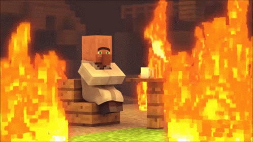 minecraft villager this is fine meme yulgqbjmz0bg9ddr gif – Trending ...